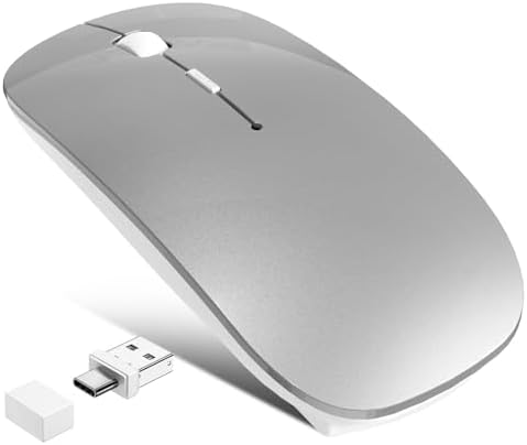 Amazon.com: FYBC Wireless Mouse for MacBook Air iPad Pro Mac PC, Slim ...