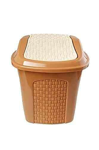 Small Desk Dustbin/Table Dustbin with Attached lid. Plastic Dustbin ...
