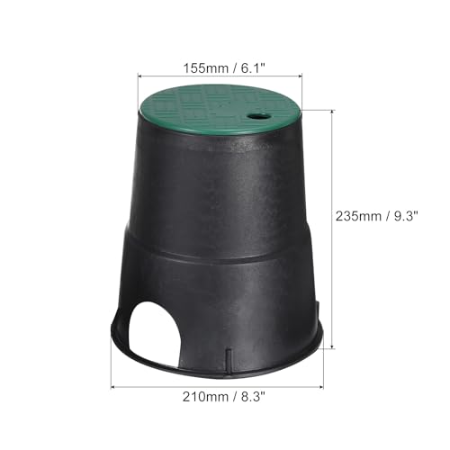 PATIKIL 6 Inch Sprinkler Valve Box, Irrigation Valve Box Round Circular ...