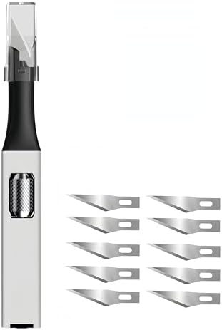 Precision Craft Blade with 10 Spare Replacement Blades Aluminum Handle ...