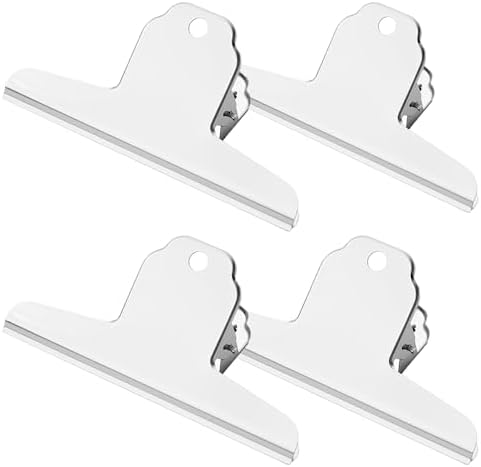 4 Pack Large Bull Clip Stainless Steel Binder Paper Clamps Metal Paper ...