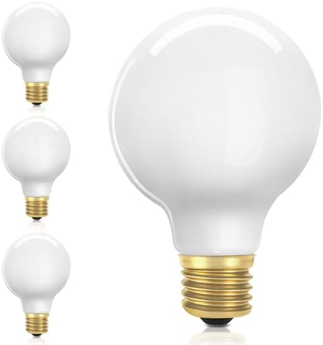 CRIRY G25 Dimmable LED Globe Light Bulbs 60 Watt Equiv, 6W Bathroom ...