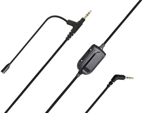 Amazon.com: Headphone Audio Cable with Mic Boom, Inline Mute & Volume ...