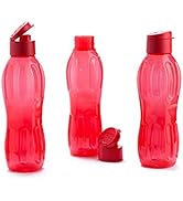 Signoraware Fliptop Aqua Plastic Bottle Set, Set of 5, 1 Litre, Blue ...