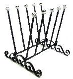 Heavy duty wrought iron black welly wellington boot rack stand 5 pair ...