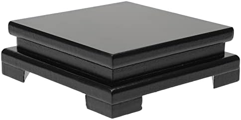 Amazon.com: Yardenfun 1pc Square Base Wooden Display Stand Round Vase ...