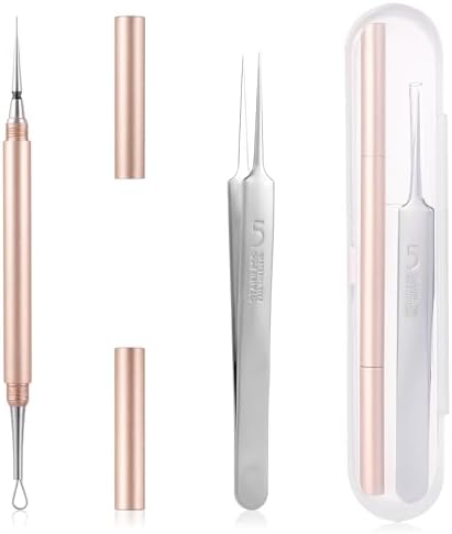 Amazon.com: 2Pcs Blackhead Removal Pimple Popper Tool Milia Removal ...