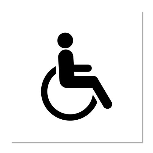 Handicap Sign Black
