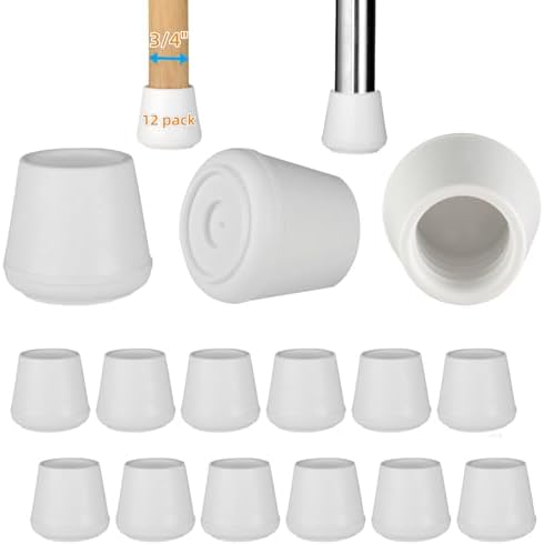 3/4" Chair Leg Tips Caps, Non-Slip Rubber Leg Tips, Stool Leg ...