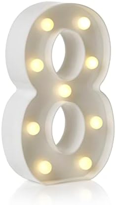 Auraglow LED Alphabet Letter & Number Light Sign Decorations, Lamp for ...