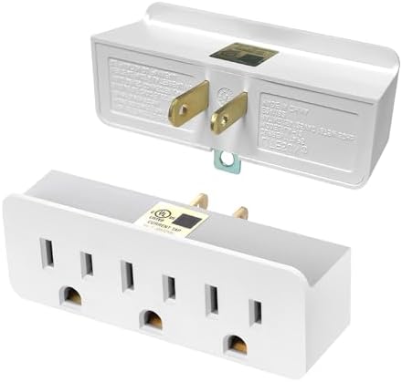 Amazon.com: TENINYU Grounded Adapter 3-Prong to 2-Prong Triple Outlet ...