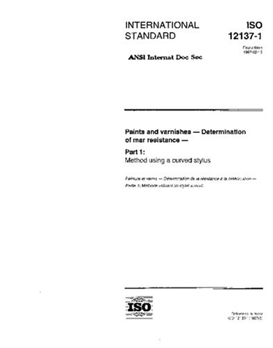 ISO 12137-1:1997, Paints and varnishes - Determination of mar ...