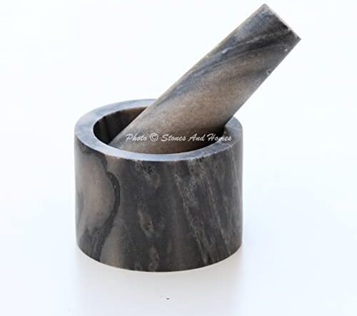 Stones And Homes Natural Marble Small Mortar And Pestle Set Spices ...