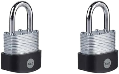 YALE - 6 Pack of Laminated Steel Padlocks (40mm) - Outdoor Hardened ...