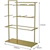 Amazon.com: SunCourtyard Modern Clothes Retail Heavy Duty Garment Racks ...