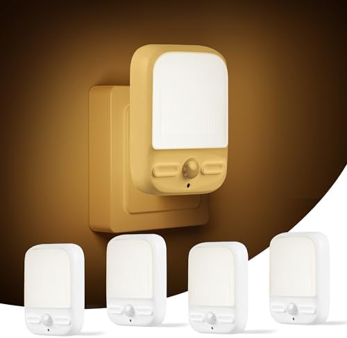 SKERITO Night Light with Motion & Photocell Sensor, Night Lights Plug ...