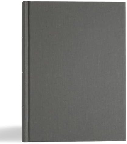 KJV Study Bible, Large Print Edition, Charcoal Cloth Over Board, Red ...