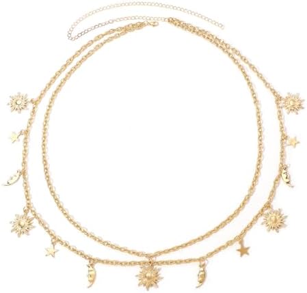 Onperpoe Gold Chain Belt for Women Girls Double Layer Waist Chain Gold ...