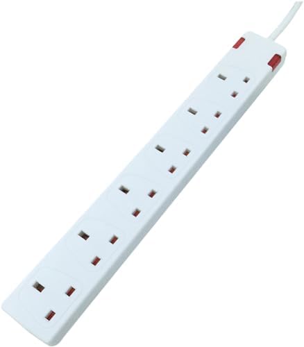Eagle 6 Gang Switched Extension Lead with Neon Indicator - 2 Metre ...