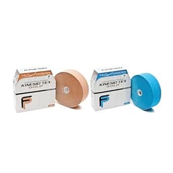 Amazon.com: Kinesio Taping - Elastic Therapeutic Athletic Tape Tex Gold FP - Bulk Roll Bundle ...