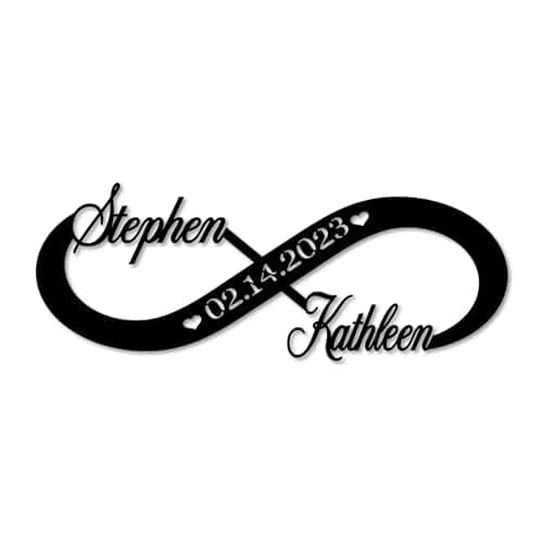 Amazon.com: Sanshaoye Custom Infinity Heart Sign, Metal Sign Wall Decor ...