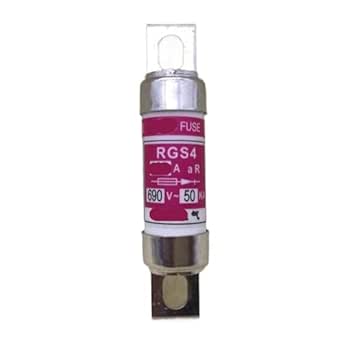 Amazon.co.jp: ヒューズ ファストヒューズ RGS4 690V 50KA 50A 63A 80A 100A 125A 1個 ...