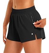 Amazon.com: Stelle Women 2 in 1 Running Shorts High Waisted Athletic Shorts Gym Workout Shorts ...