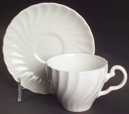 JOHNSON BROTHERS REGENCY WHITE BREAKFAST CUPS & SAUCERS 0.35CL PK 4 ...