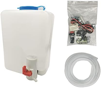 TAKPART 12V Universal Windshield Washer Pump Bottle Tank Kit Windscreen ...