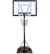 Yaheetech Basketball Hoop Portable Basketball Stand Adjustable ...