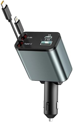 Amazon.com: LISEN 54W Car Phone Charger USB C, Cigarette Lighter ...