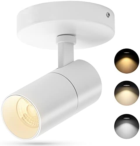 VANoopee 3-Color Zoomable LED Ceiling Spotlight Flush Mount Adjustable ...