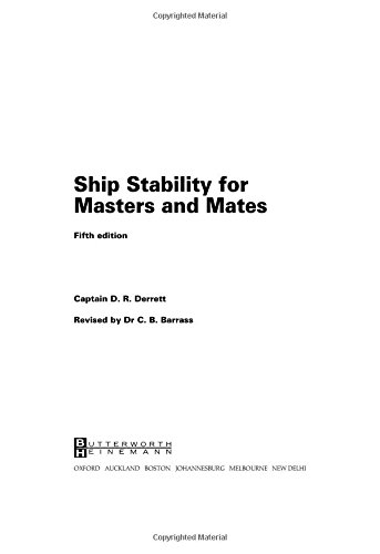 Ship Stability for Masters and Mates, 5th edition: Derrett, D. R ...