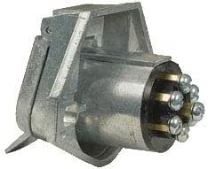 7-Way Socket With Rear Thread Terminals- Solid Pins (Pack of 1 ...