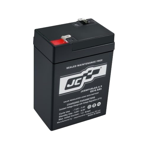 JC Batteries 6V 4.5Ah Battery | Sealed Lead Acid Battery | VRLA Battery ...