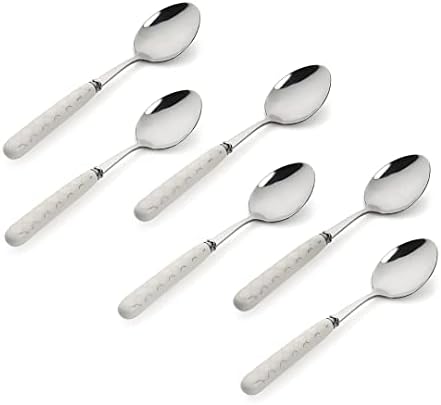 Buy Wofier Stainless Steel Marble Spoon with Ceramic Handle Set - Home ...