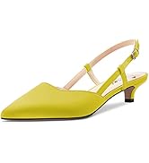 Castamere Damen Slingback Kitten Heels Spitzen Zehen Pumps Adjustable ...