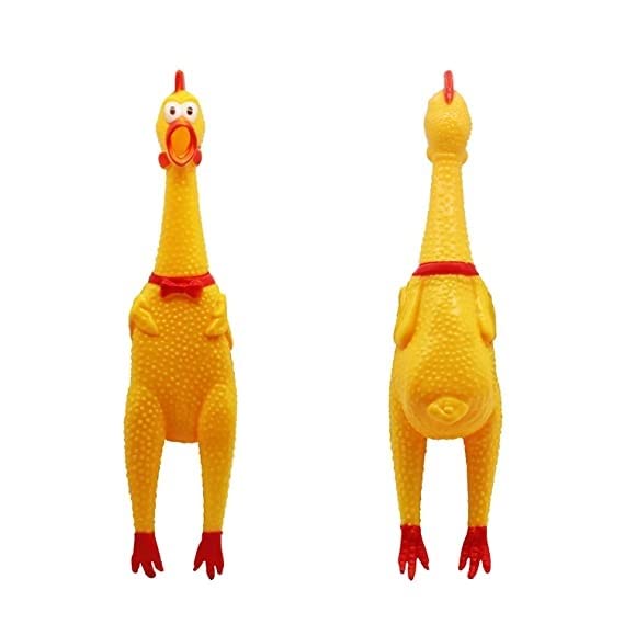 Buy PSK PET MART Squawking Chicken Rubber Toy with Sound, Chicken Large ...