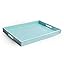 Accents by Jay Rectangular Tray with Handle, Teal : Amazon.ca: Home