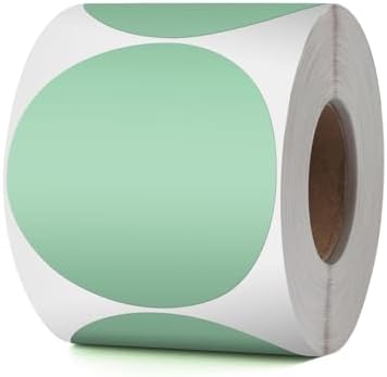 Amazon.com : YIKIADA Green Circle Thermal Labels Vinyl 3 Inch Self ...