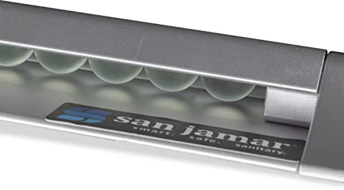 San Jamar CK6512A Anodized Aluminum Slide Check Rack, 12″ Length x 3/4 ...