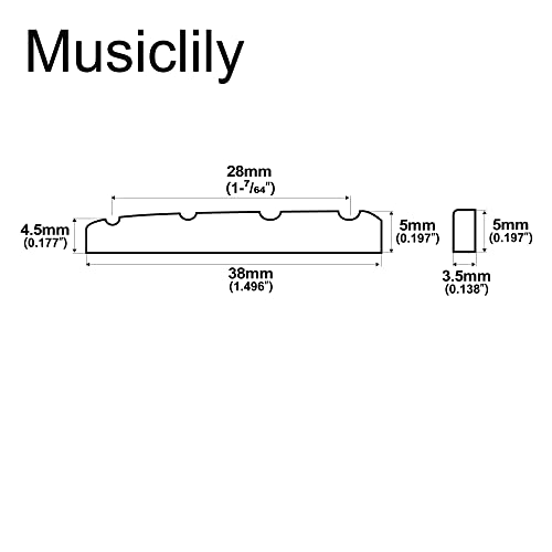 Snapklik.com : Musiclily Slotted 4 String Bone Bass Guitar Nuts Flat ...