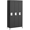Amazon.com: 3-Door Metal Locker for Employees with 2 Hooks & 2 Shelves ...