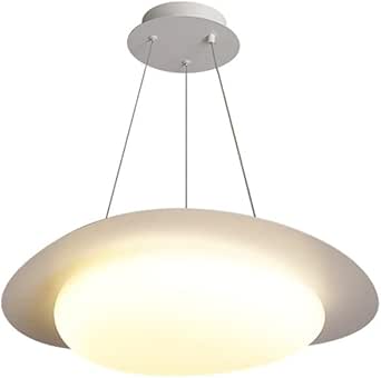 ERTXGBA Acrylic White Round Pendant Light Modern Simple Creative ...