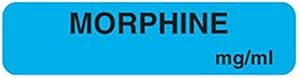 Amazon.com : Morphine 1-1/4" x 5/16" Lt Blue Label (Roll of 760) : File ...