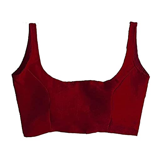 SumairaTex Women's Multicolor Round Deep Front Back Neck Sleeveless ...