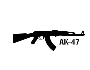 SIGN EVER Ak 47 Stickers for Car Bike Sides Door Bumper Hood Vinyl ...