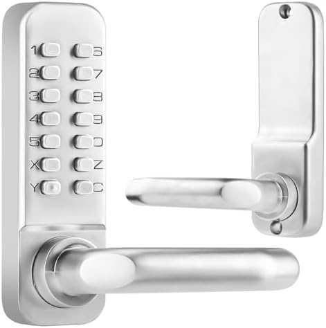 Keyless Mechanical Combination Door Lock Digital Code Keypad Security ...