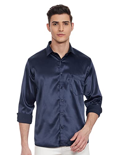 Buy Pan America Men's Solid Slim Fit Casual Shirt (PA895_CW44_36_Dark ...