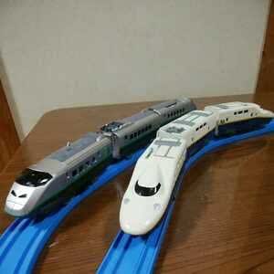 Amazon | プラレール JR東日本 E3系2000番台つばさ シルバー 旧塗装 E4系新幹線Max 黄色帯 連結セット 絶版 | 車両 | おもちゃ